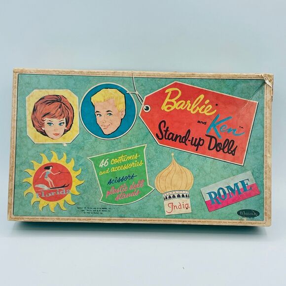 Other | Vintage 1962 Barbie Ken Stand Up Dolls Empty Box Suitcase 4797 ...